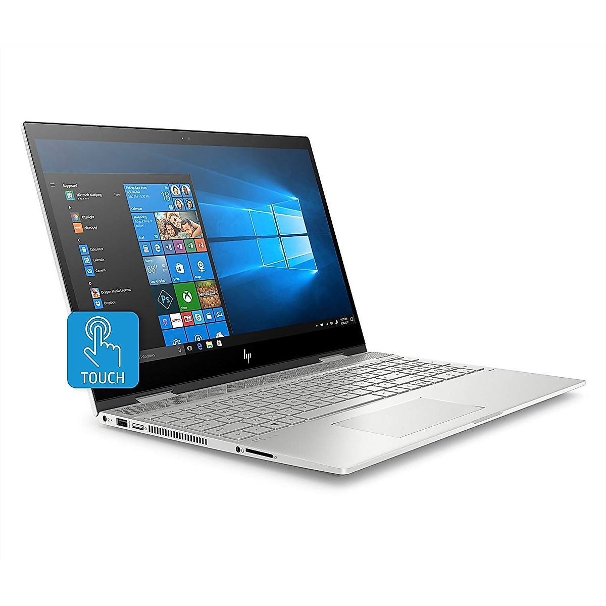 HP Envy x360 2 in 1 Laptop Premium 2019, Intel Quad-Core i5-8265U(>i5-8250U), 15.6" FHD IPS Touchscreen, 8GB DDR4, 512GB PCIe SSD, Backlit Keyboard Fingerprint HDMI BT 5.0 WiFi USB-C Win 10