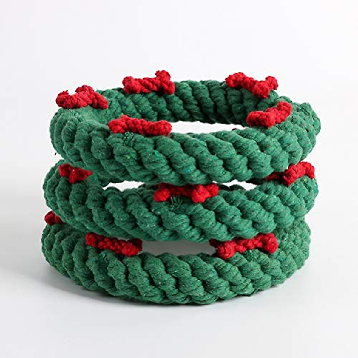 ULTECHNOVO Puppy Toys pet Teething Rings Puppy Training Toy Dog chew Rope Puppy Puzzle Toys Educational Toys Pet Donuts Toys Pet Woven Rope Toy Christmas pet Dog chew Rings The Dog Toy Set