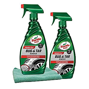 Turtle Wax Bug & Tar Remover (16 oz.) Bundle with Microfiber Cloth (3 Items)