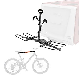 HYPERAX Special Combo - Volt RV with E-Bike Adapter - Platform Bike Rack for RV, Camper, Motorhome - for 2" Hitch Fits Up to 2 X 70 lbs Bike with Up to 5" Fat Tires