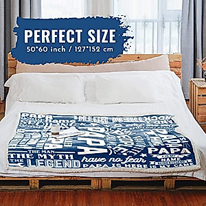 InnoBeta Gifts for Grandpa, Papa, Throw Fleece Blanket for Grandfather, Presents from Granddaughters Grandsons for Christmas, Birthday, Father's Day - 50" x 65" Best Papa Ever