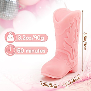 Tuitessine Cowgirl Gifts Cowboy Boot Candle Decorative Novelty Candles Natural Soy Wax Lavender Scented Cute Western Home Bedroom Decor Pink Birthday Women Girlfriend Sister Presents 2PCS