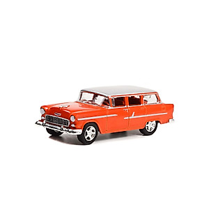1955 Chevy Handyman Custom Wagon, Orange - Greenlight 37260A/48-1/64 Scale Diecast Model Car
