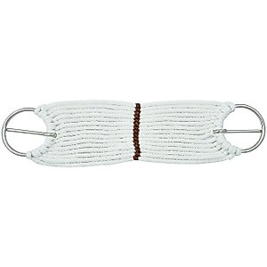 Mustang Pony Cinch with Ring and Tongue, White 22in