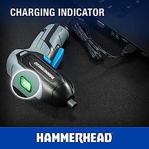 Hammerhead Rechargeable 4V Cordless Screwdriver with 9pcs Bit – HCSD040