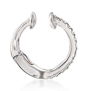 Ross-Simons Diamond-Accented Single Ear Cuff in 14kt White Gold