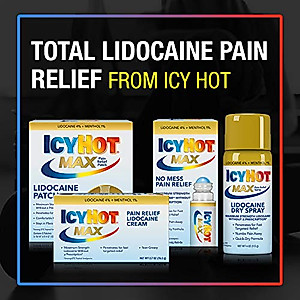 Icy Hot Max Strength Lidocaine Pain Relief Patch (5 Count) Penetrates for Fast, Targeted Relief