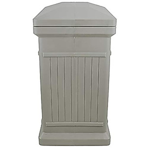 RTS Home Accents ParcelWirx Premium Vertical Storage Cabinet/Lockable Package Delivery Box with Lift Off Lid, Prestige Pewter