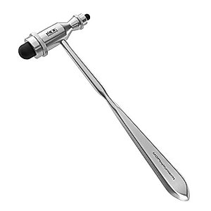 MDF Instruments, Tromner Neurological Reflex Hammer with Pointed tip Handle for cutaneous and Superficial responses - Free-Parts-for-Life & Lifetime Warranty - Black (MDF555-11)