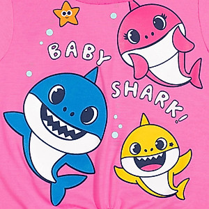 Pinkfong Baby Shark Toddler Girls Graphic T-Shirt and Leggings Outfit Set Pink/Blue 3T