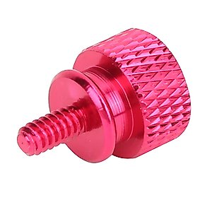 Thumbscrews, Knurled Easier to Operate 20PCS/Set Aluminum Alloy Hand Tighten Screws Fasteners for Repair Mounting for Manual Operation(Pink)