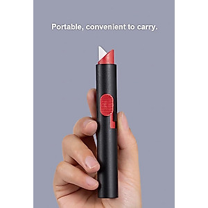 Veltec Cutter, Retractable Ceramic Blade, Safety Box Cutter Utility Knife, Locking Blade, Stays Sharp Up To 10X Longer Than Steel Blades (Green + Black)