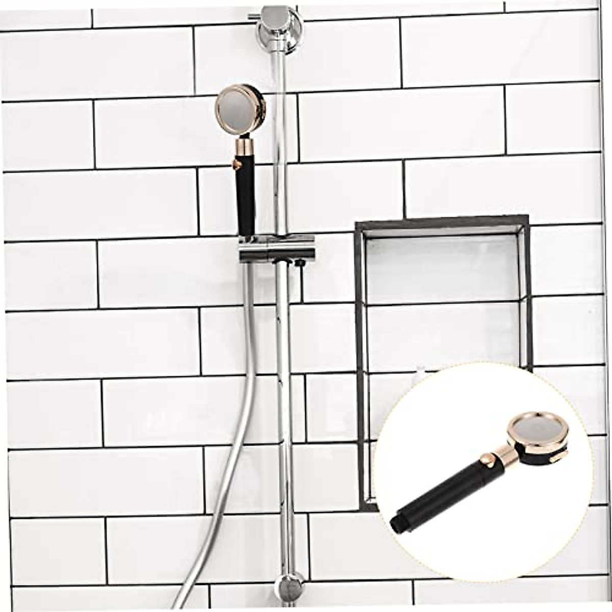 Yardwe 1 Set Pressurized Filter Shower Waterfall Showerhead Suit Hand Shower Shower Sprinkler Head Removable Shower Head Water Saving Shower Head Shower Nozzle Replacement Shower Head Rim