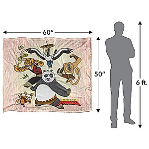 Kung Fu Panda Kung Fu Group Officially Licensed Silky Touch Super Soft Throw Blanket 50" x 60"