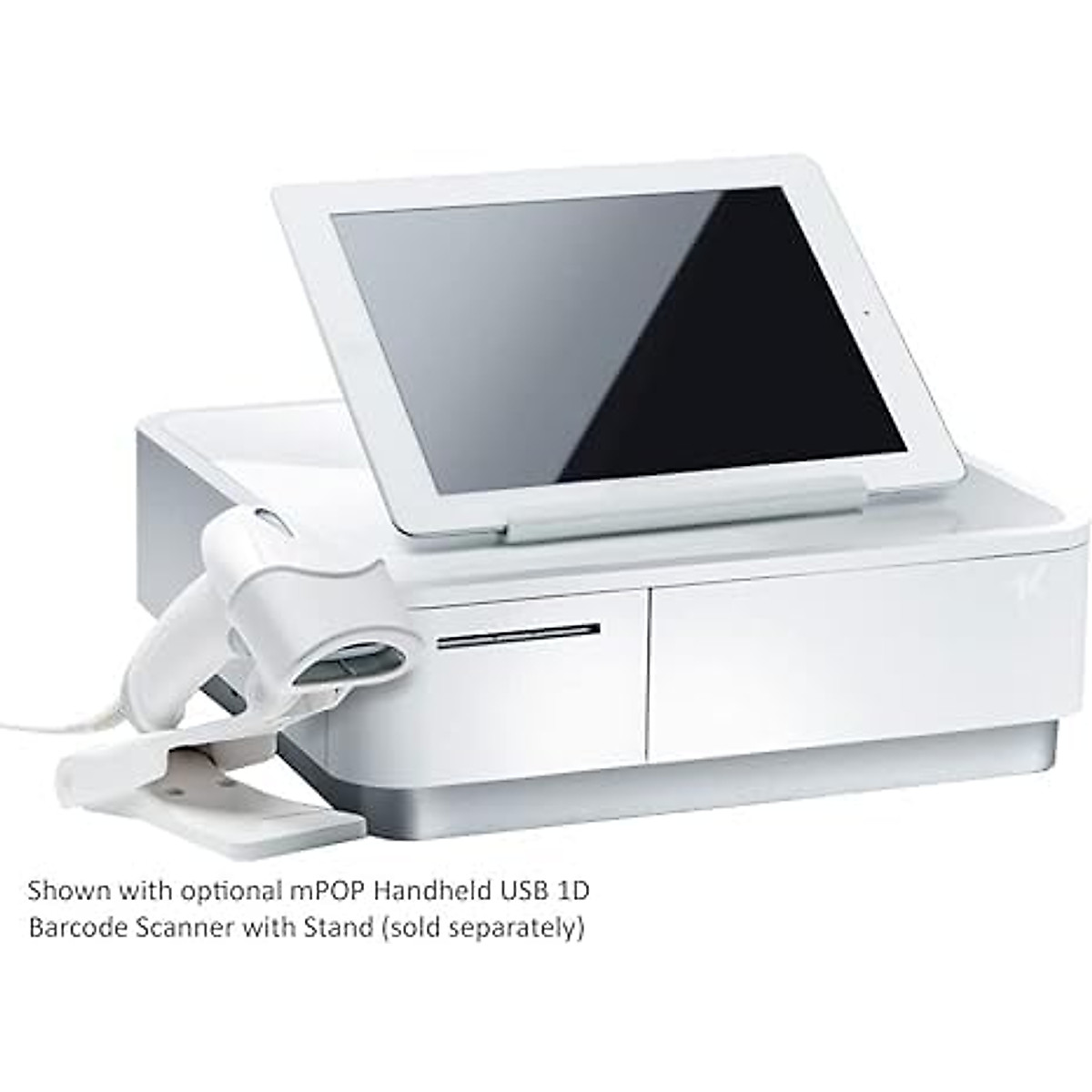 Star mPOP POP10 CI-F White with USB-C lighning Integrated Receipt Printer and mPOP Cash Drawer with Tablet Stand