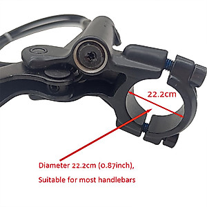 Mountain Bike Hydraulic Brake and Lever - Left Front 850mm Adapter Aluminum Alloy Hydraulic Bike Brakes, Post Mount, Resin Pads, Black