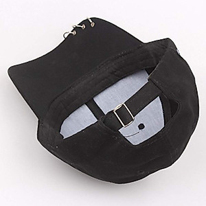 Kpop Hat Baseball Cap Rings Outdoor Iron Ring Caps Cotton Snapback Hats Casual Adjustable Dad Hat Hip Hop Hats (Black)
