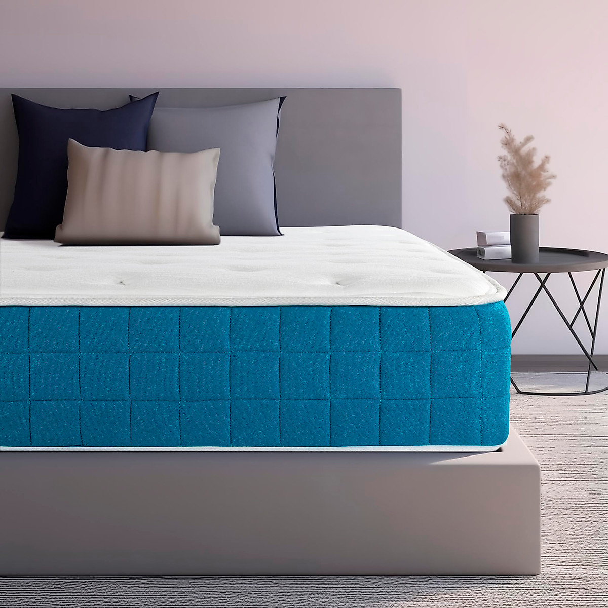 Askme King Mattress 10 Inch Innerspring Mattress Bed in a Box,Medium Firm Cooling Gel Memory Foam Mattress Individually Wrapped Pocket Coils with One Free Memory Foam Bed Pillow CertiPUR-US