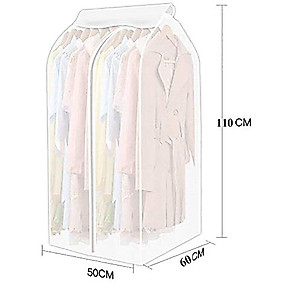 Wardrobe Hanging Clothes Storage Bag/Garment Bag/Peva Translucent Moisture Proof Protector With Magic Tape And Zipper