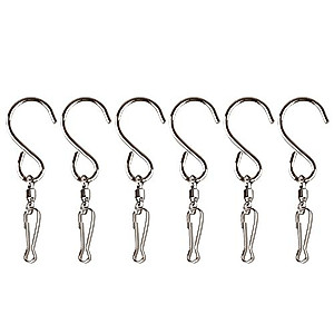 Kuuqa Swivel Hooks Clips for Hanging Wind Spinners Wind Chimes Crystal Twisters Party Supply(6 Pack)