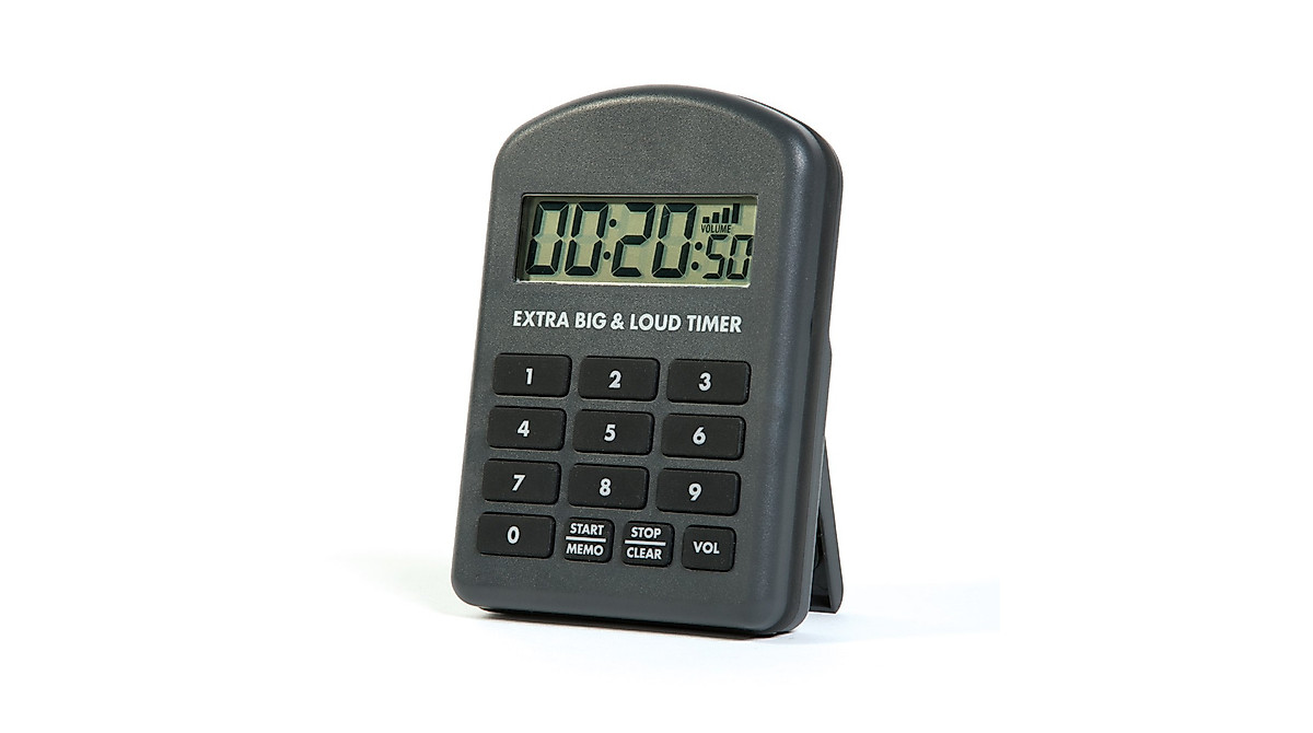 Extra Big & Loud Kitchen Timer - Water Resistant & 110dB Volume
