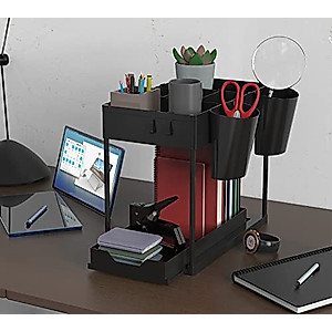 SOLIUM STAR Under sink organizer 2 Pack - Bathroom storage - Kitchen sink organizer - Bathroom cabinet organizer - Under sink organizers and storage - Bathroom sink organizer - Under sink storage