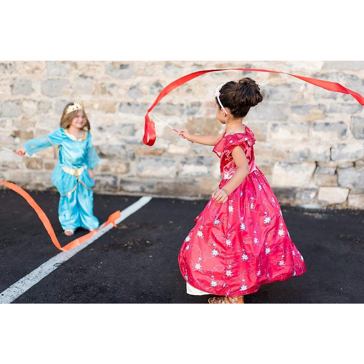 Little Adventures Ruby Princess Dress Up Costume (Medium Age 3-5) - Machine Washable Child Pretend Play and Party Dress with No Glitter