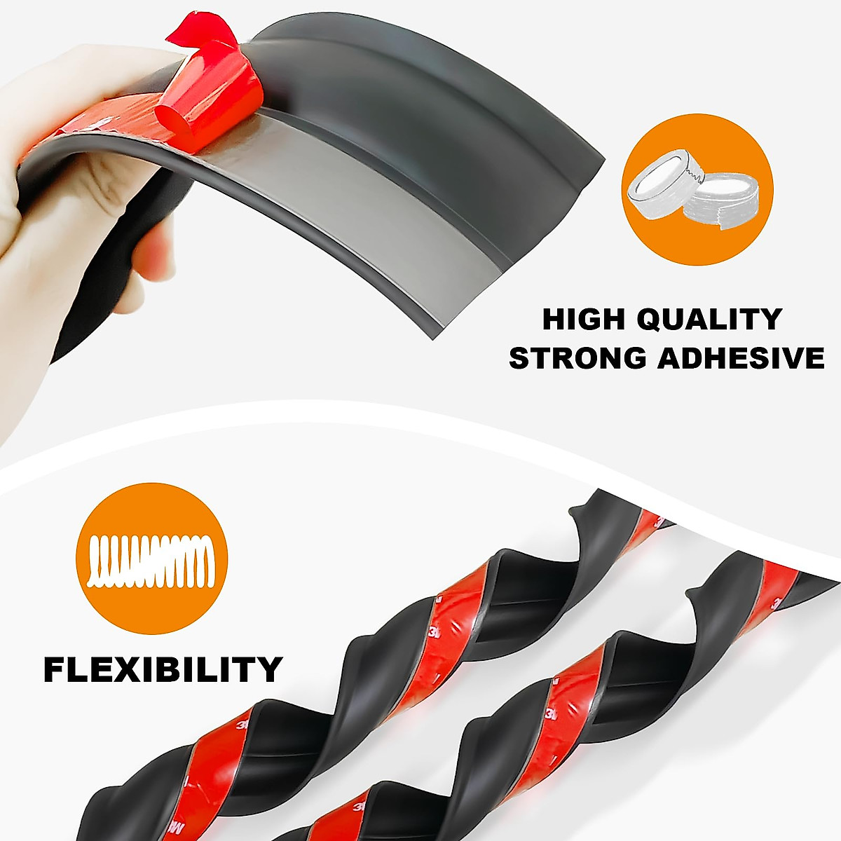 Universal Garage Door Threshold Seals Bottom Rubber Replacement, weatherproofing Garage Door Weather Stripping with Nails (10ft)