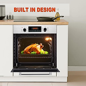 24" Single Wall Oven, 2.3 Cu.ft. Built-in Electric Wall Oven 9 Cooking Functions, Convection Wall Oven with Sensitive Touch Control, Timer, Stainless Steel Finish, For Kitchen, ETL Certified