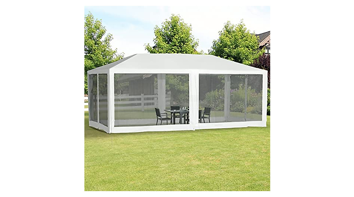RUIZE Gazebo with Steel Frame & Polycarbonate Top | Backyard & Patio