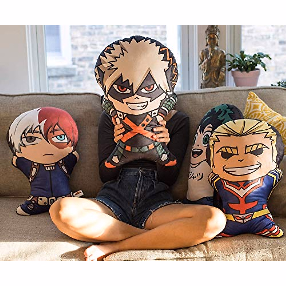 Official My Hero Academia Character Pillow - 20-Inch Katsuki Bakugo Doll Body Replica - Gift for Friends, Family, and Fans - Bed, Couch, Room Decoration - Soft Throw Cushion - Licensed Merchandise