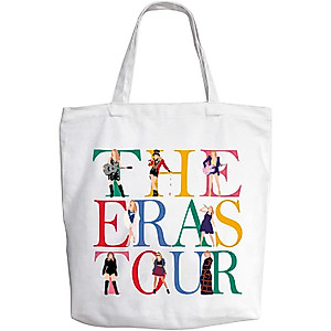Song Lyrics Gift Album Inspired Gift Music Lover Tote Bag Singer Version Gift Singer's Merchandise Shopping Bag for Fans (tour-colorful)
