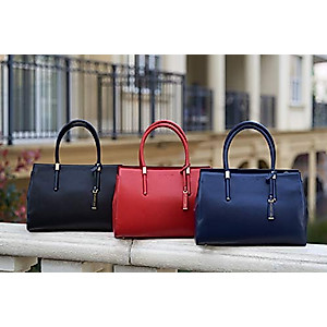 DELANEY LANE - The Bella Handbag - Quality Designer Purse for Women - Detachable Shoulder Strap (Black)