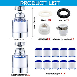 PZLobiet Water Purification Unit - Chlorine Reduction, Made of ABS and Stainless Steel, Easy to Clean, 99.9% Lead, Calcium, Rust, Iron, Heavy Metals and Sediments Removal