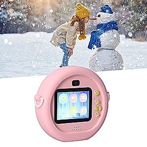 wendeekun X6 Children's Digital Camera, 2.4 Inch Portable Mini IPS Selfie Video, Kid's Toy Camera with Cartoon Soft Silicone Cover for Birthday Gifts