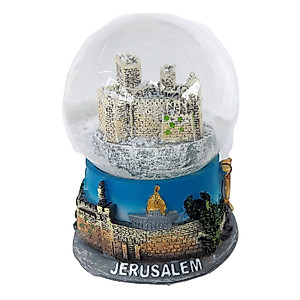Snowdome Israel City of Jerusalem Snowglobe Holyland Souvenir.The Walls