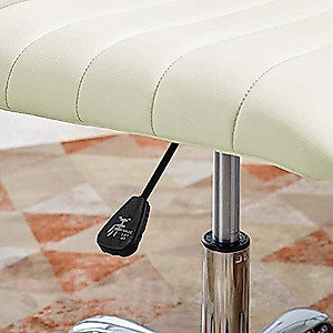 Modway Ripple Ribbed Armless Mid Back Swivel Conference Office Chair In White