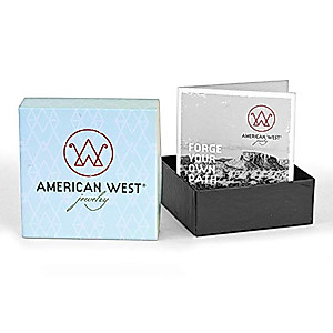 American West Sterling Silver Women’s Drop & Dangle Earrings Blue Turquoise Gemstone Floral Design