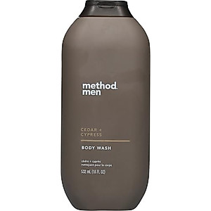 Method Men Body Wash, Cedar + Cypress, Paraben and Phthalate Free, 18 fl oz (Pack of 1)