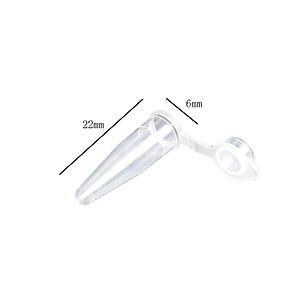 100 Pieces Microcentrifuge Tubes 0.2ml Microcentrifuge Tubes Mini Centrifuge Tubes Plastic Microcentrifuge Test Tubes with Attached Lid, Transparent