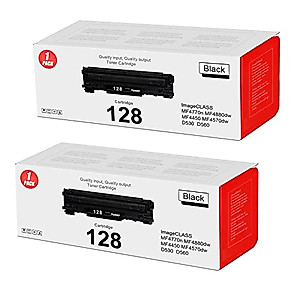 High Yield Cartridge 128 3500B001AA CRG128 Toner Cartridge Replacement for Canon 128 ImageCLASS MF4580dn Printer Ink, 2 Pack Up to 4,600 Pages