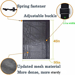 Rudmox Heavy Duty Mesh Ball Bag, Drawstring Sport Equipment Storage Bag for Basketball, Soccer, Sports Beach and Swimming Gears with Adjustable Shoulder Strap Outdoor Organizer (Black-XL)