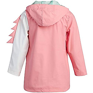 Pink Platinum Girls' Jacket - Lightweight Waterproof Raincoat with Polar Fleece Lined Hood, Size 6X, Soft Coral