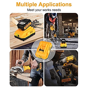 Lenoya 2Packs Battery Replacement for Dewalt 20V Battery 6000mAh & 12v/20v Charger DCB112 Combo