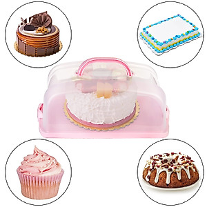 SOUJOY 2in1 Cupcake Carrier, Cupcake Keeper for 12 Standard-Size Cupcakes with Lid and Two Secure Side Closures, Portable Dessert Holder Transports Box for Cakes, Pies, Muffin