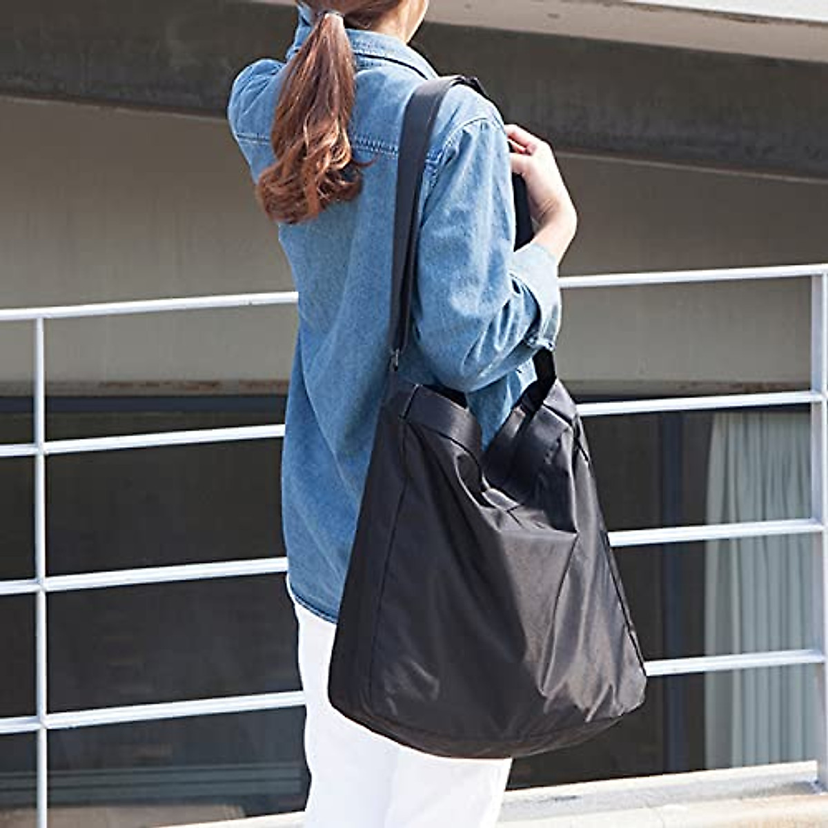 Charella #a3D2yM Handbag - Nylon Lightweight Portable Shoulder Bag Tote Bag for Work School Gym Beach Travel