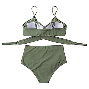 Ollysqiar Women Soild Bathing Print Swimwear Up Sexy High,Womens,Dollar Tree Items,Return pallets for Sale Liquidation Clothes,Daily Deals of The Day Prime