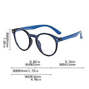 SANHOOPOLO Kids Blue Light Blocking Glasses 3 Pack Kids Computer Gaming Blue Blockers Glasses for Boys Girls Age 3-11 (Black + Dark blue + Light grey)