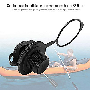 Inflatable Boat Air Valve, 23.9mm Plastic Inflatable Fishing Boat Air Valve Kayak Air Valve Inflatable Boat Replacement Air Valve Black