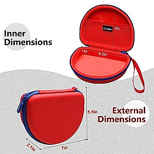 LTGEM EVA Hard Case for JBL Jr310BT, JR300BT Kids Wireless On-Ear Headphones - Red